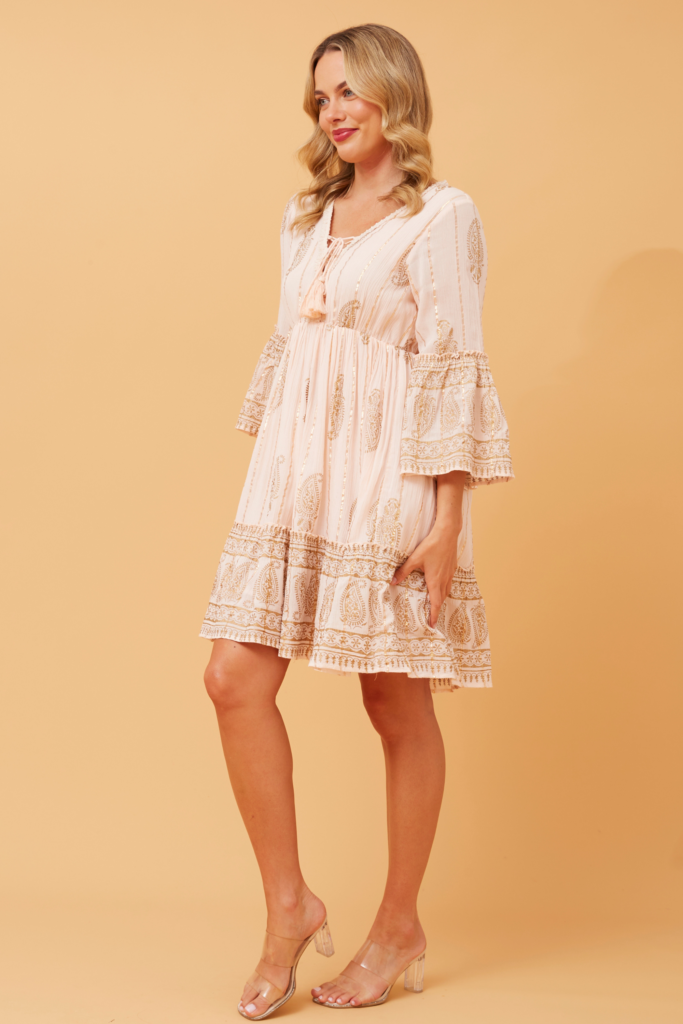 Geeta Foil Print Mini Dress | CK Morgan | Shop Wholesale